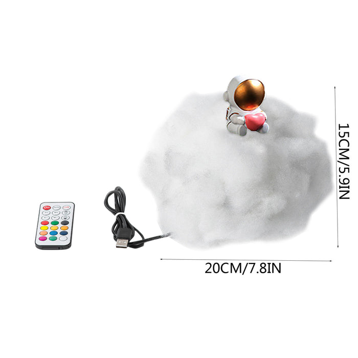 Luminária de LED Astronauta nas Nuvens - 16 Funções de Cores RGB